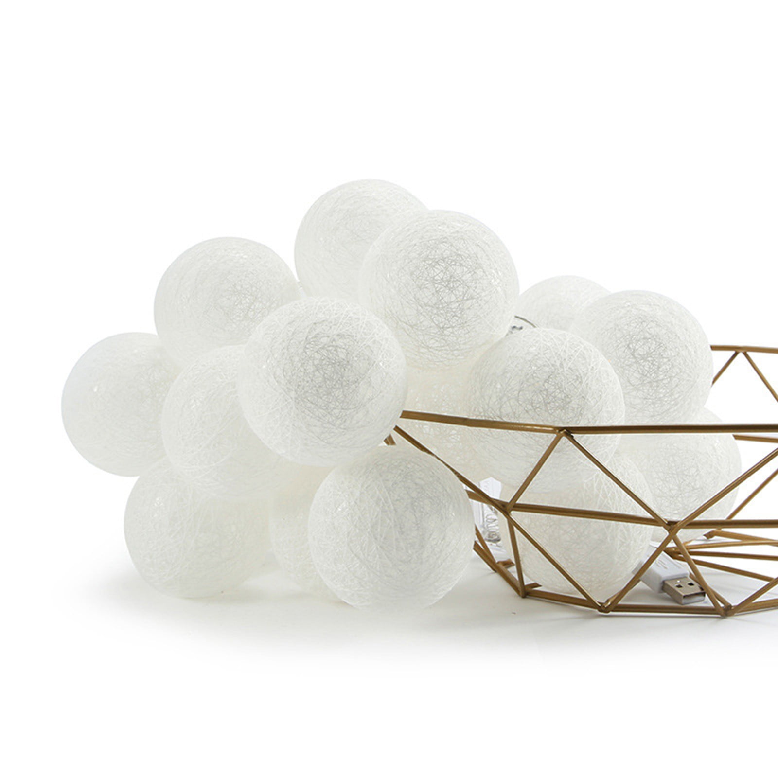 Wefuesd 3Meters 20 Cotton Ball String Lights F Airy Hanging Wedding ...