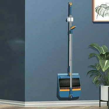 Broom & Dustpan Set, with 33 Inch Long Handle, Broom with Dustpan, Broom and Dustpan Set for ...