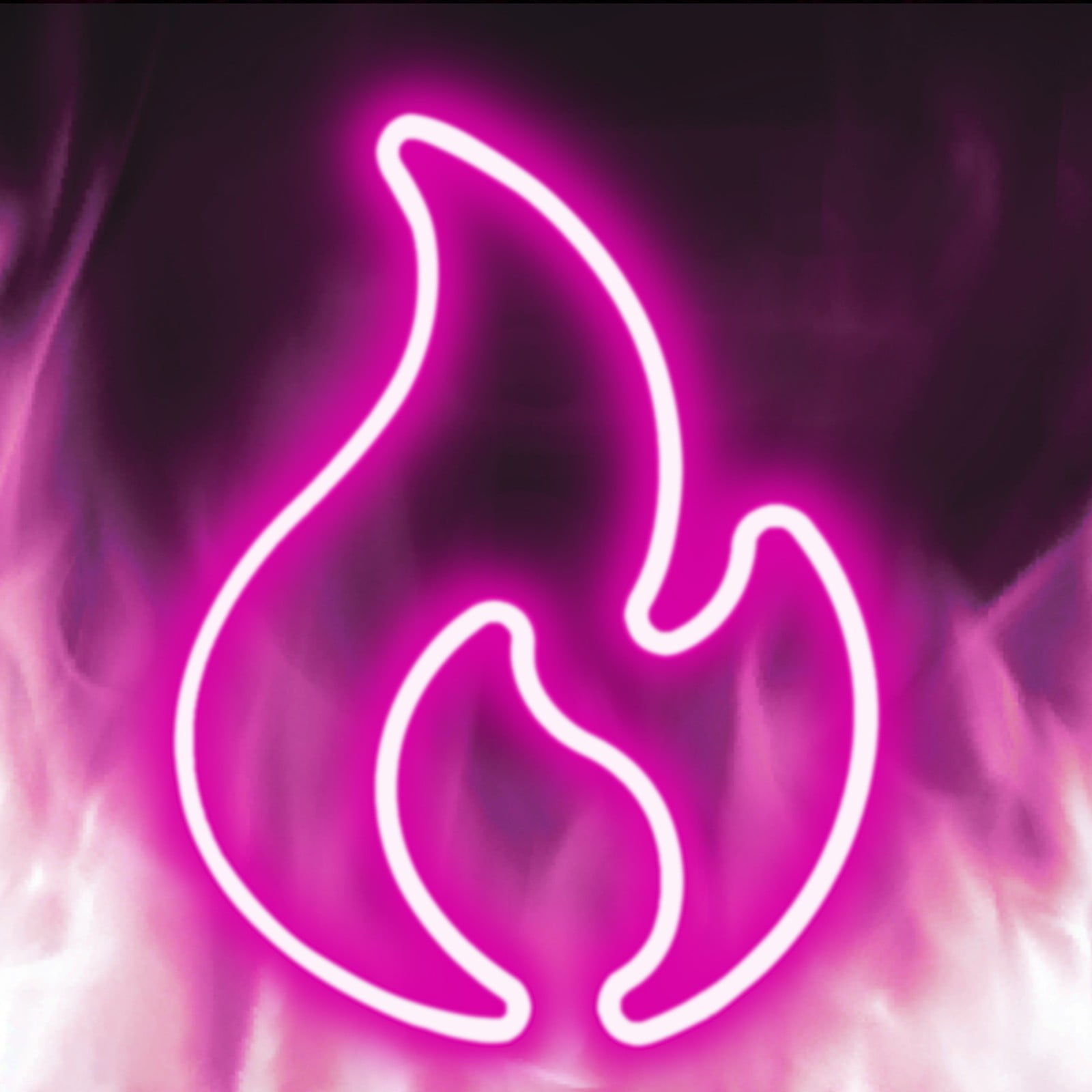 Wefuesd Flame Neon Sign For Bedroom Wall Decor Usb Or Battery Powered ...