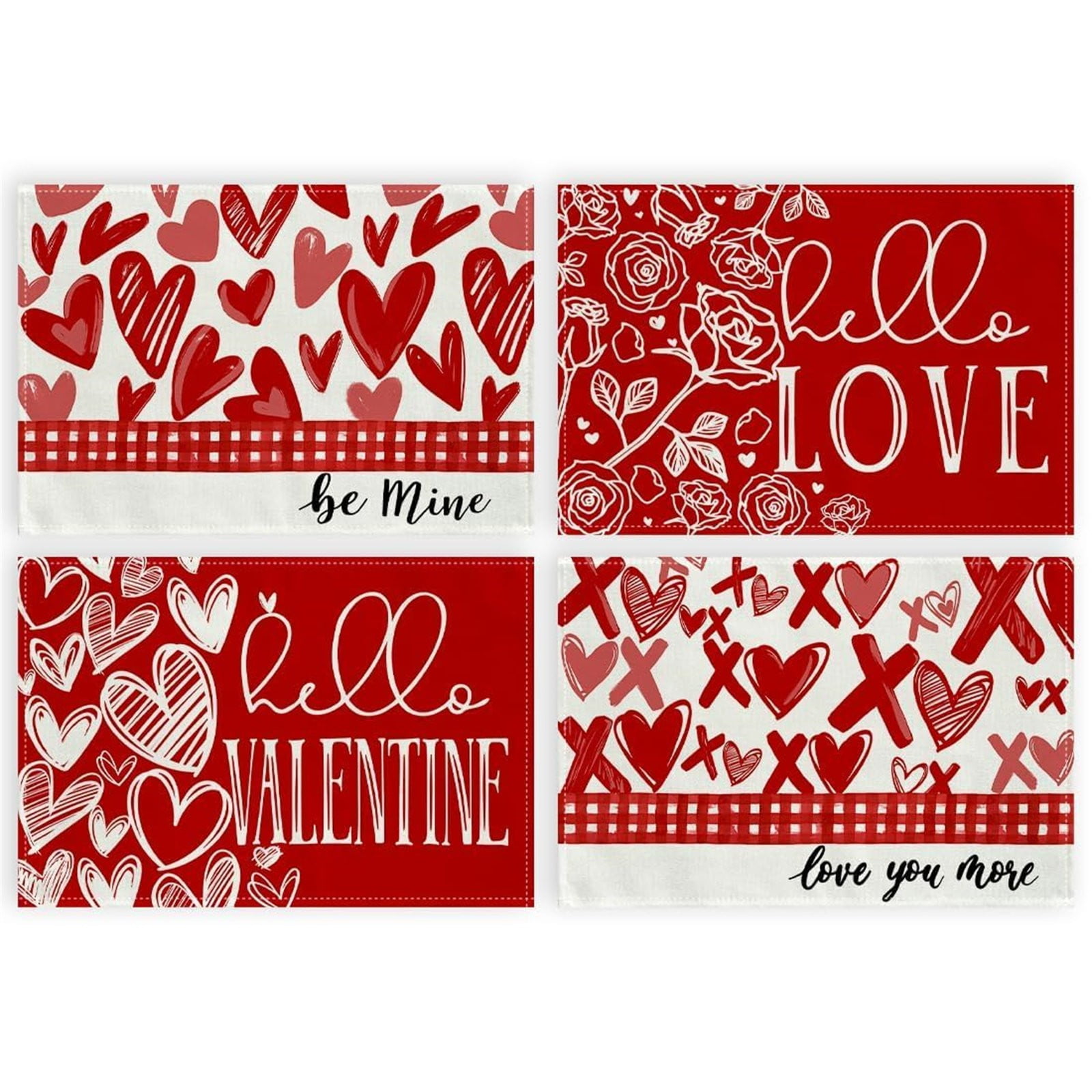 Wefuesd Galentines Day Decorations Valentine'S Day Placemats 12X18 ... Wefuesd Galentines Day Decorations Valentine'S Day Placemats 12X18 ...