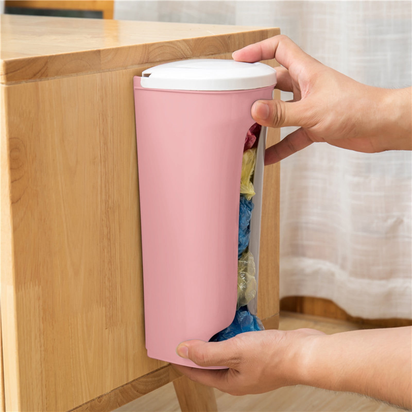 Wefuesd Garbage Bag Storage Box Home Kitchen Bathroom Wall Hanging ...