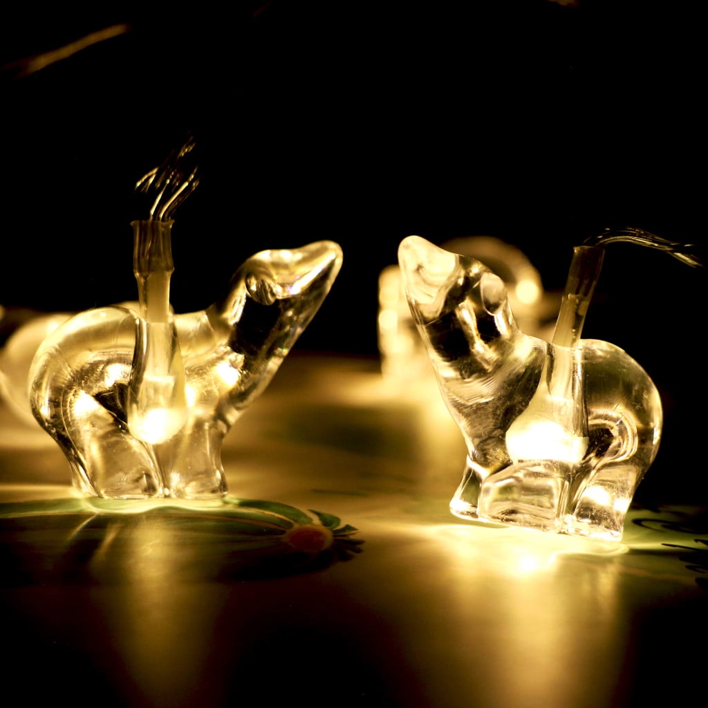 Wefuesd Polar-Bear Lights Decorative Lights 10 Led Battery Type 1.65M ...