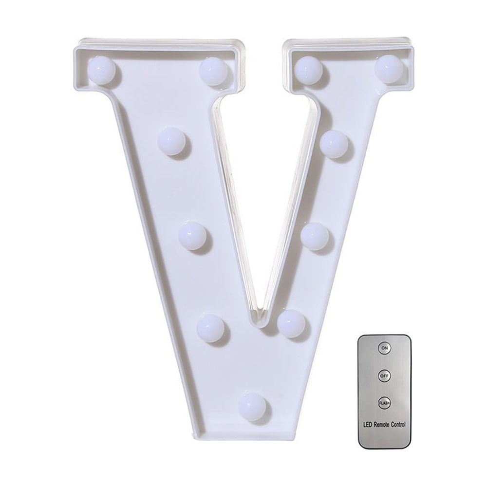 Wefuesd Remote control Alphabet Letter Lights LED Light Up White ...