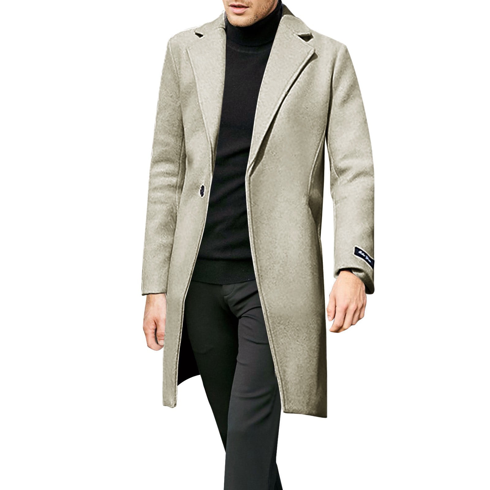 Wefuesd Trench Coat Men, Super Fashion Woolen Trench Cmen's British ...