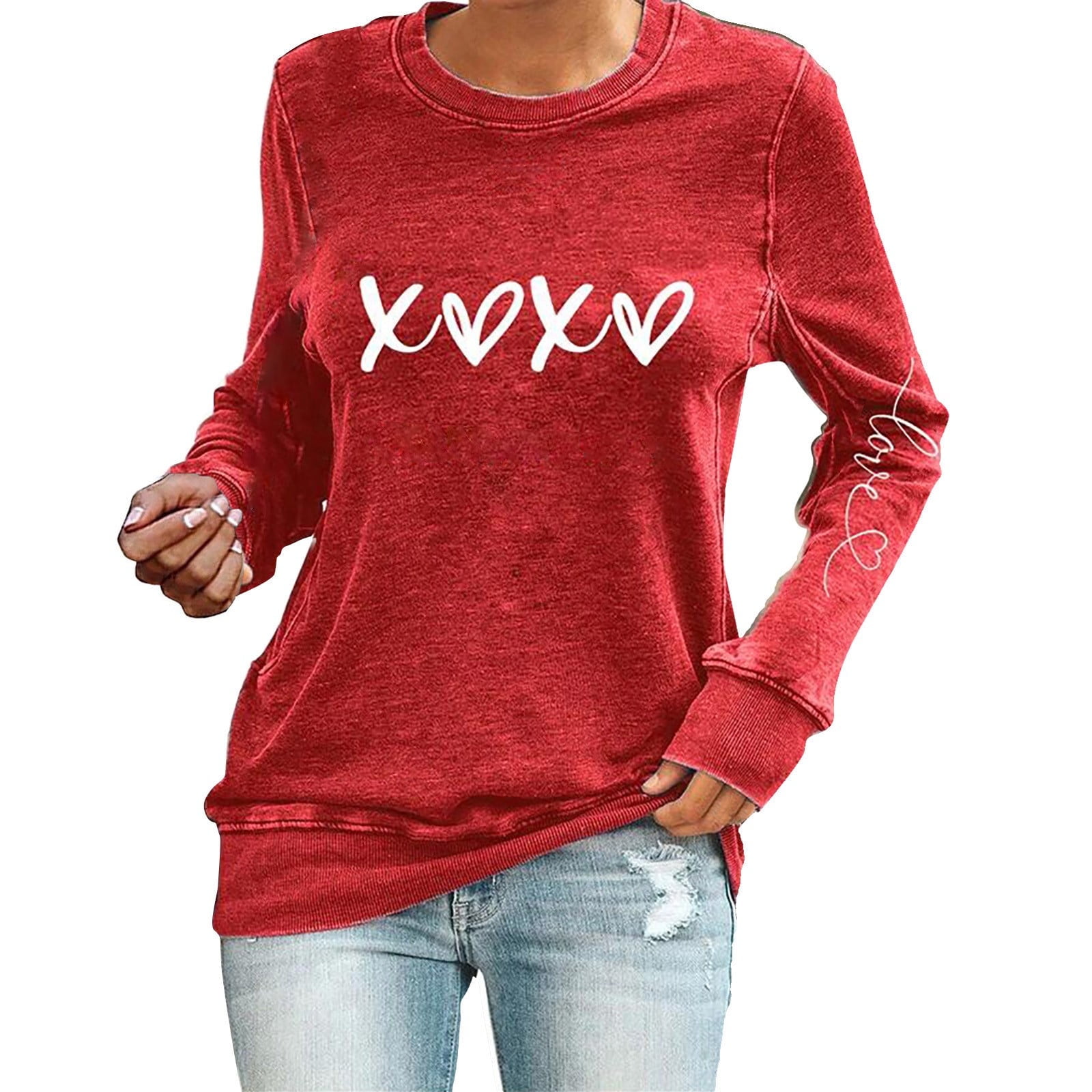 Senew Valentines Day Shirts Women, Valentines Day Outfit Women, Heart ...