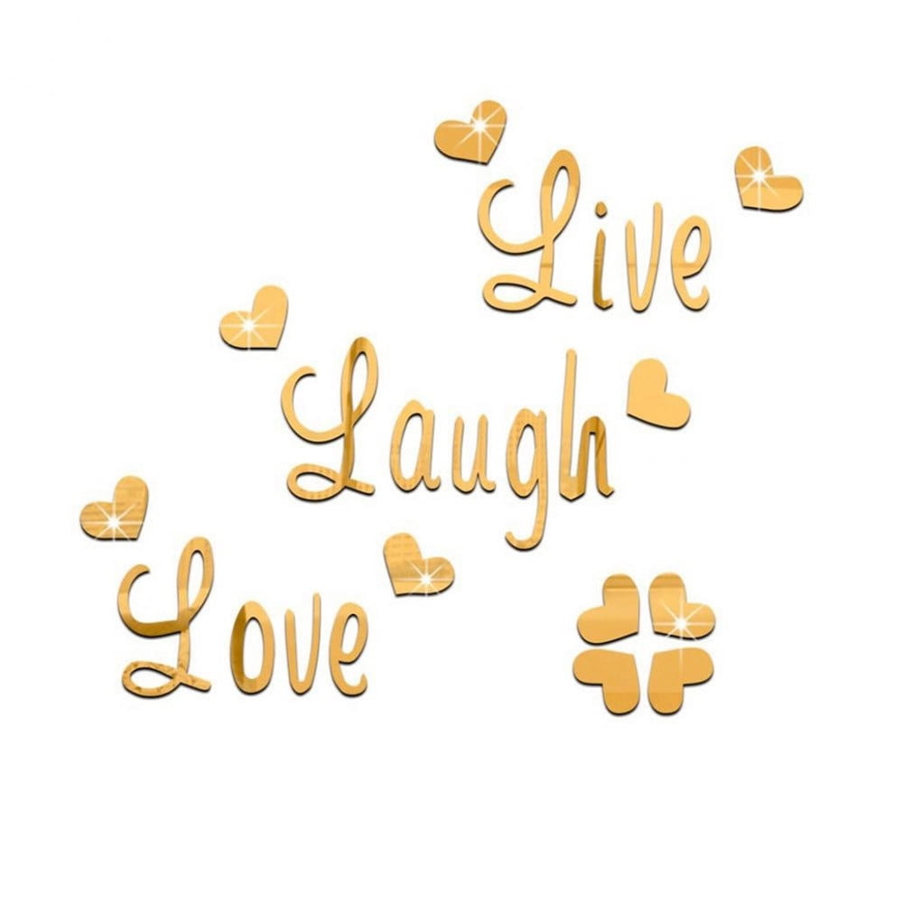 Wefuesd Wall Decor Live Laugh Love Quote Removable Wall Art Stickers ...