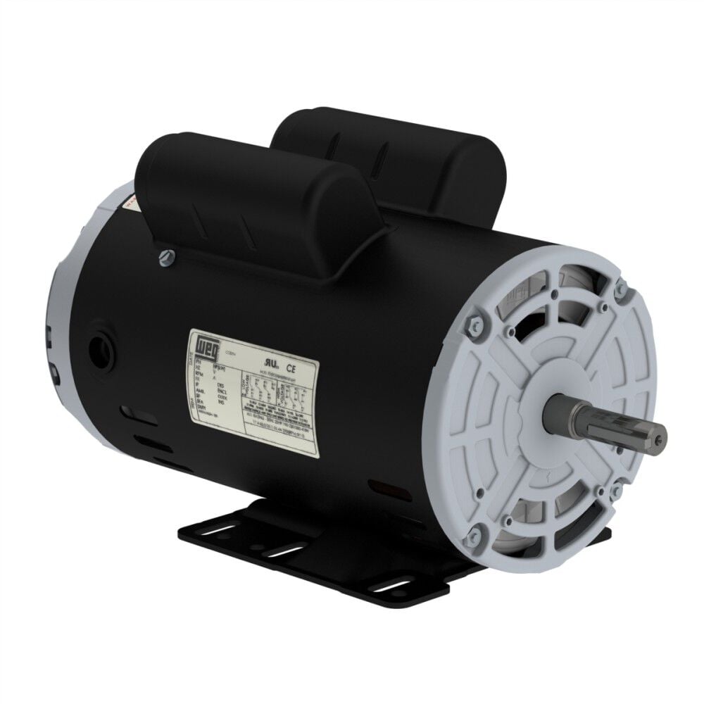 Weg 208-230V 3Hp 3480 Rpm Definite Purpose Compressor Electric Motor ...