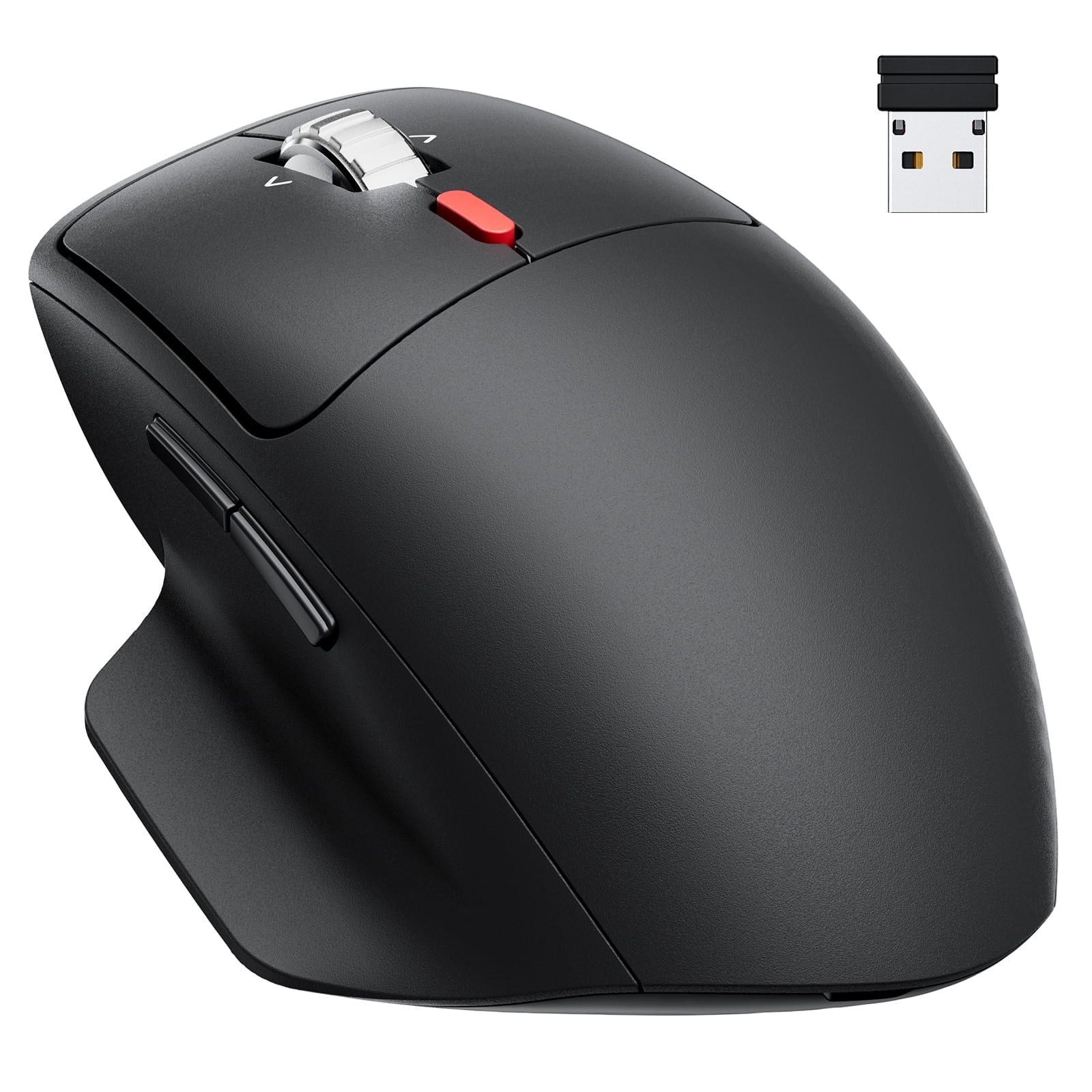 wegear Advanced Ergo Bluetooth Wireless Mouse, Silent Clicks, 6 Buttons ...