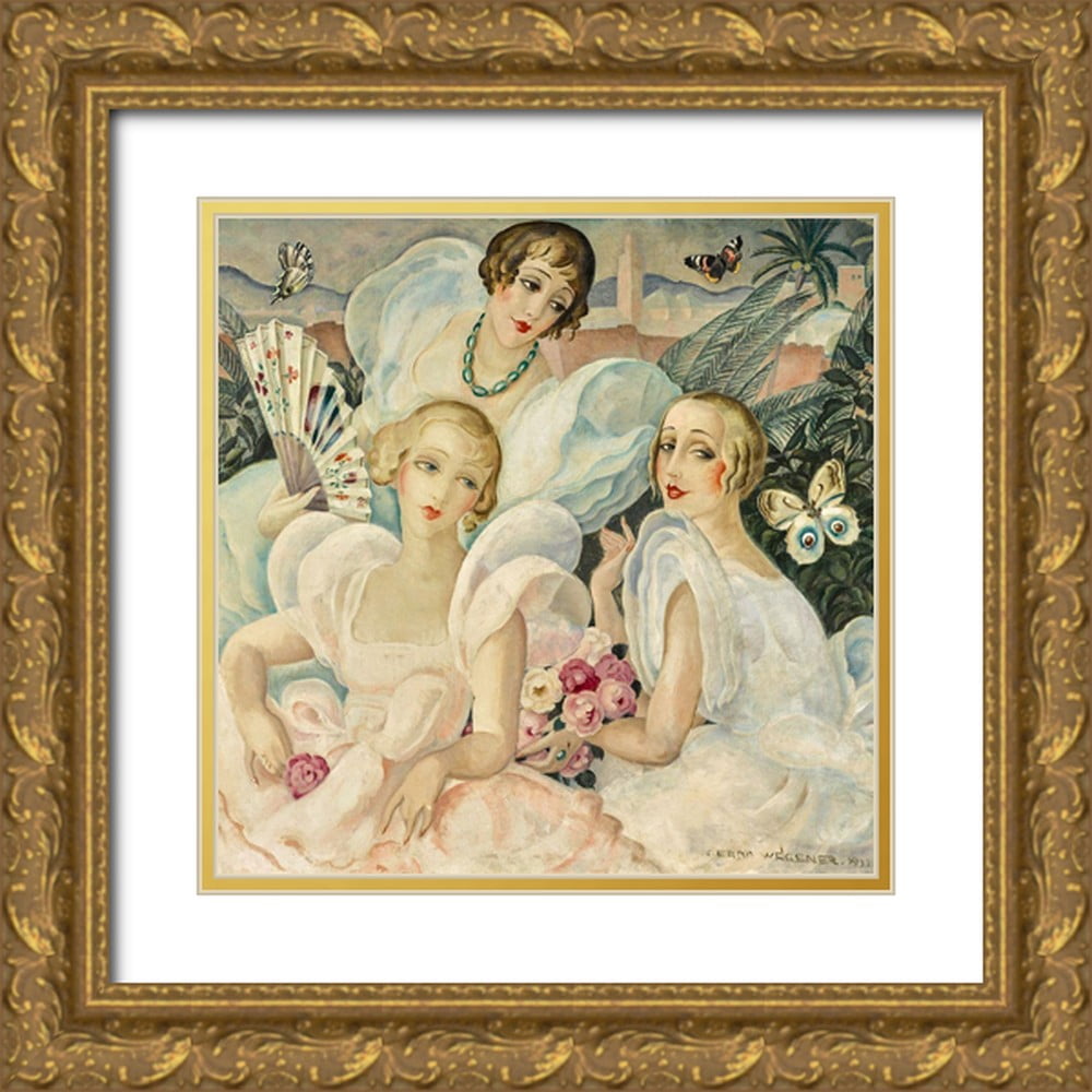 Wegener, Gerda 12x12 Gold Ornate Wood Framed with Double Matting Museum ...