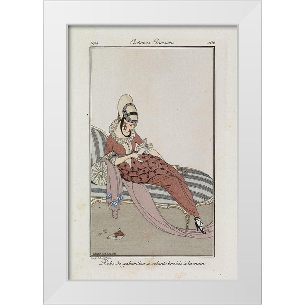 Wegener, Gerda 23x32 White Modern Wood Framed Museum Art Print Titled ...