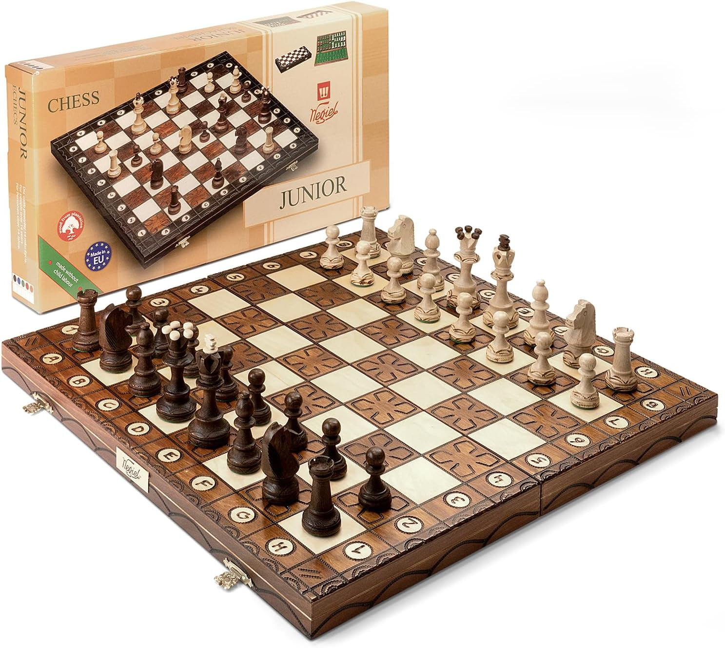 Wegiel Handmade Junior European International Chess Set - 16 Inch ...