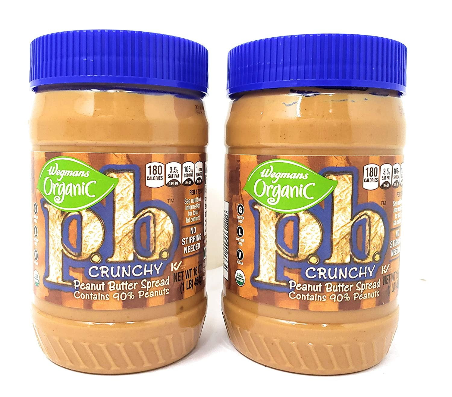 Wegmans Organic Crunchy Peanut Butter Spread 2 Pack, Total of 32fl.oz ...