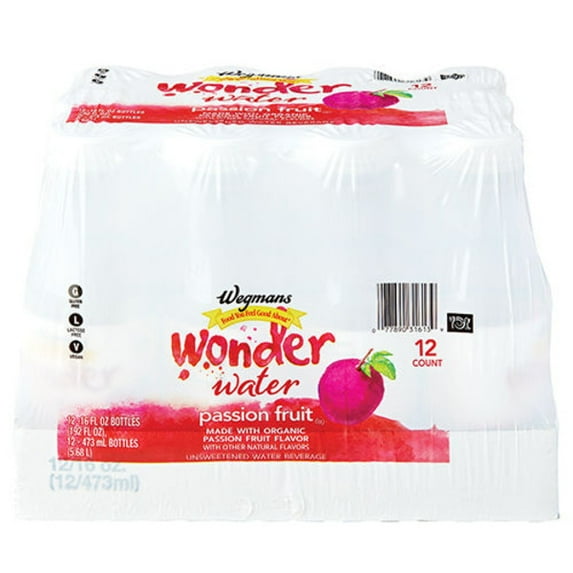 Wegmans Wonder Water Passion Fruit, 16 fl oz Bottles (12 Pack ...