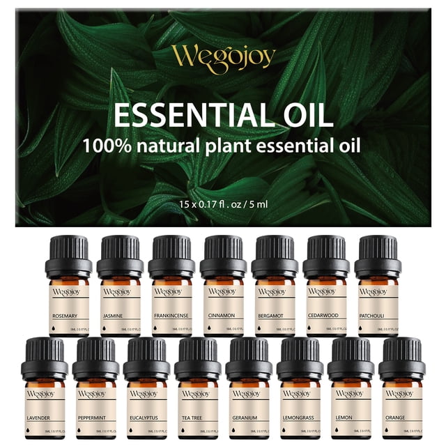 Wegojoy 15pcs Essential Oils Set, 100% Pure Natural, Organic ...