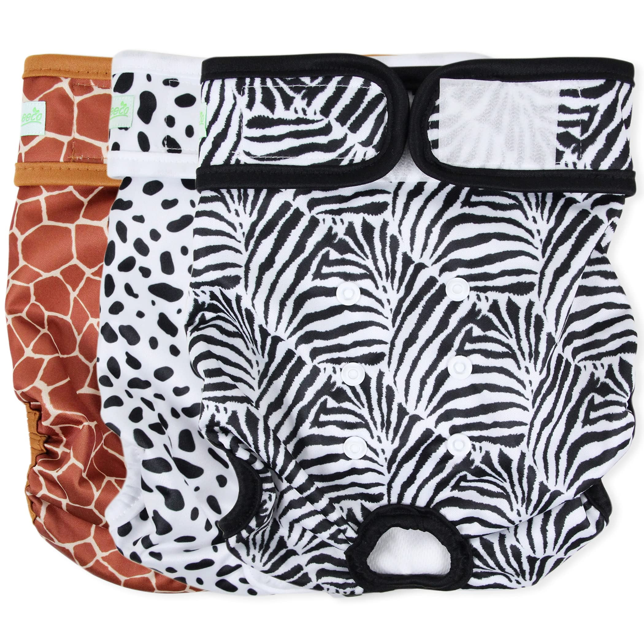 Wegreeco Pack of 3 Reusable Dog Diapers Female, Washable Premium Female ...