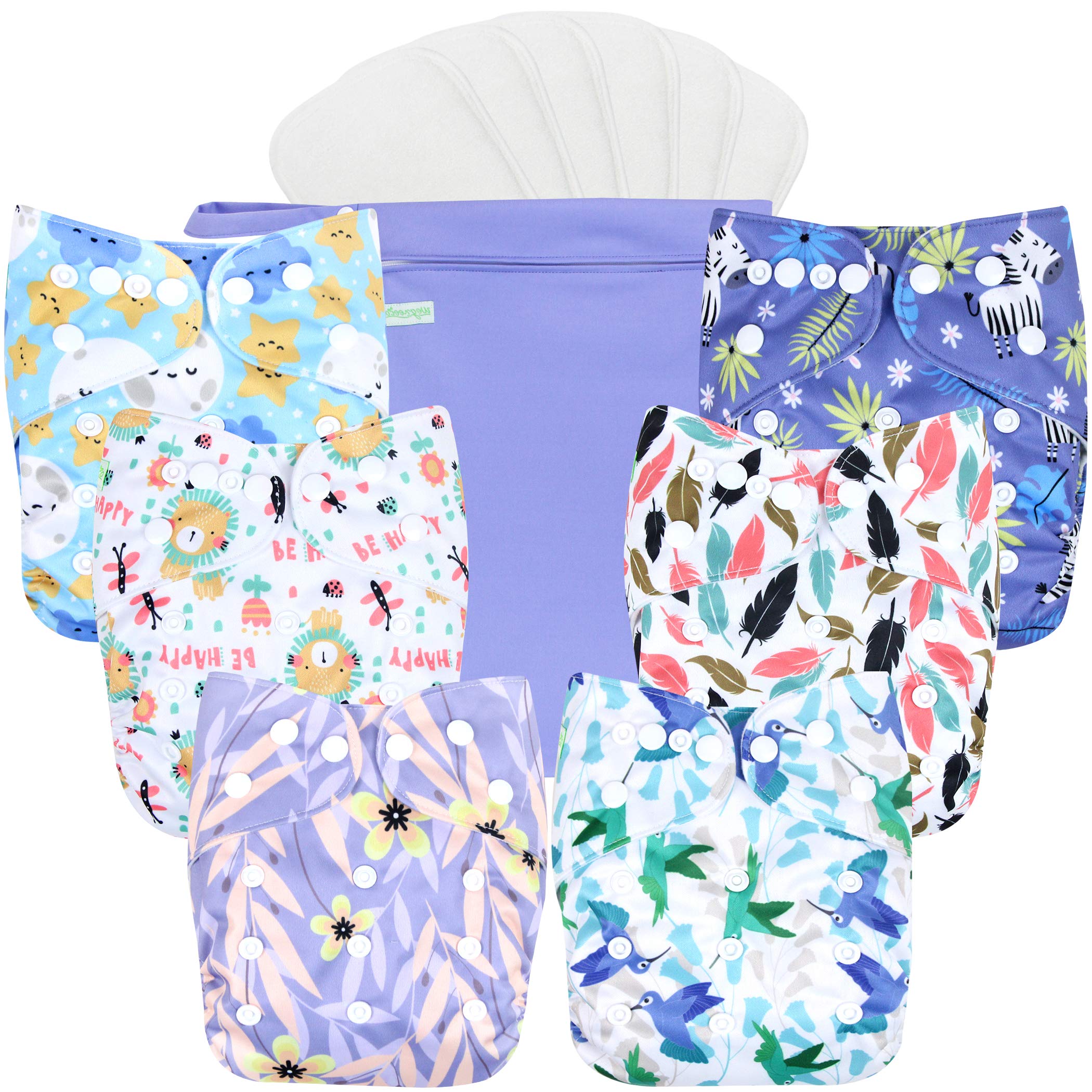 Gerber 6-Ply Cotton Gauze Reusable, Washable Cloth Diapers and Burp Pad ...