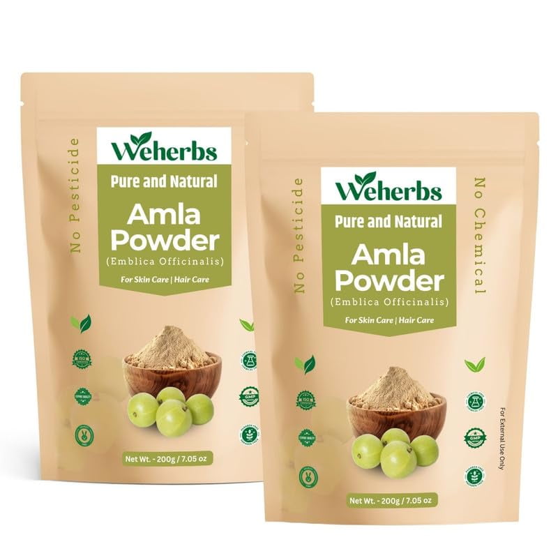 Weherbs Natural Amla Powder for Skin Hair Indian Gooseberry No Chemical ...