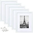 Wehilion 8x10 Picture Frame Set of 5, Display Pictures 5x7 with Mat or ...