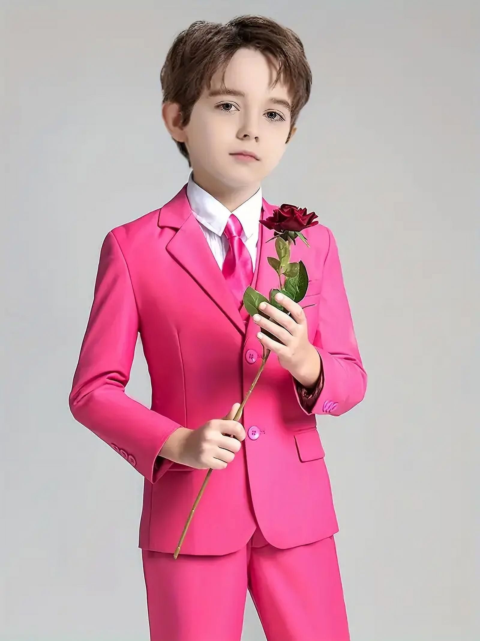 Wehilion Boys Preppy Style Suit Vest, Boys Clothing For Wedding Banquet ...