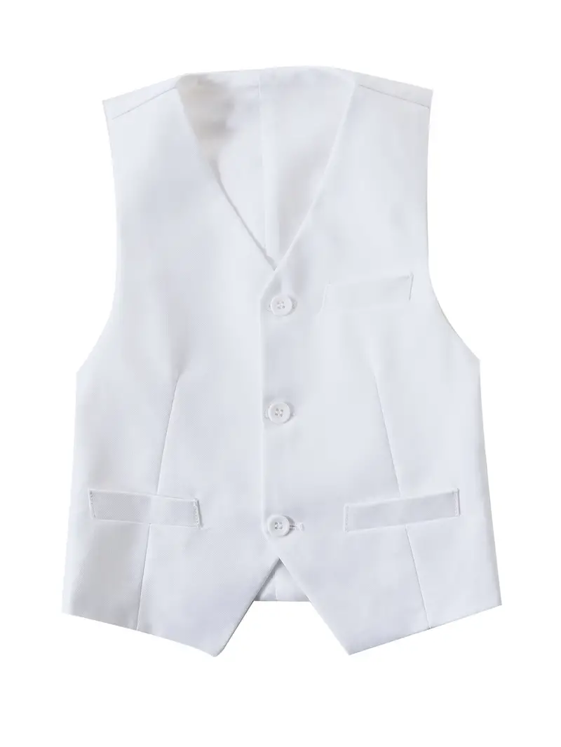 Wehilion Boys Preppy Style Suit Vest, Boys Clothing For Wedding Banquet ...