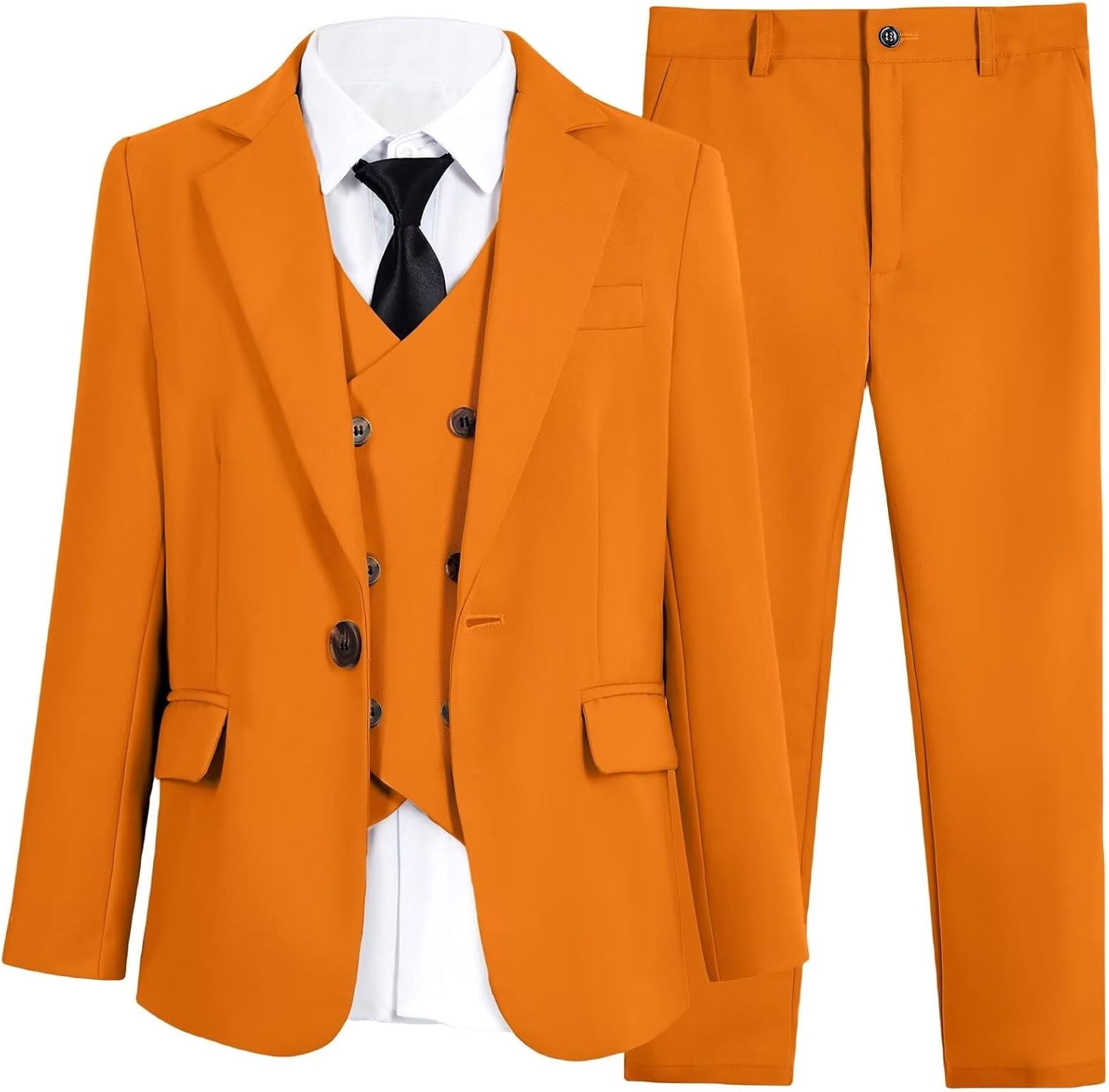 Wehilion Boys Suit Formal Slim Set Suit 3 Piece Solid Kids Tuxedo ...