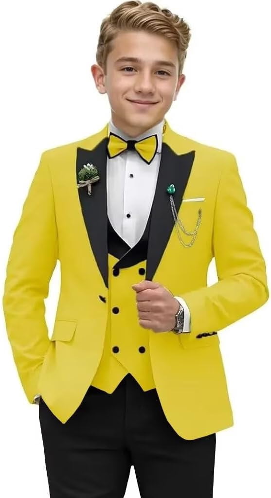 Wehilion Boys Suit Formal Tuxedo Suits for Boys Wedding Ring Bear ...