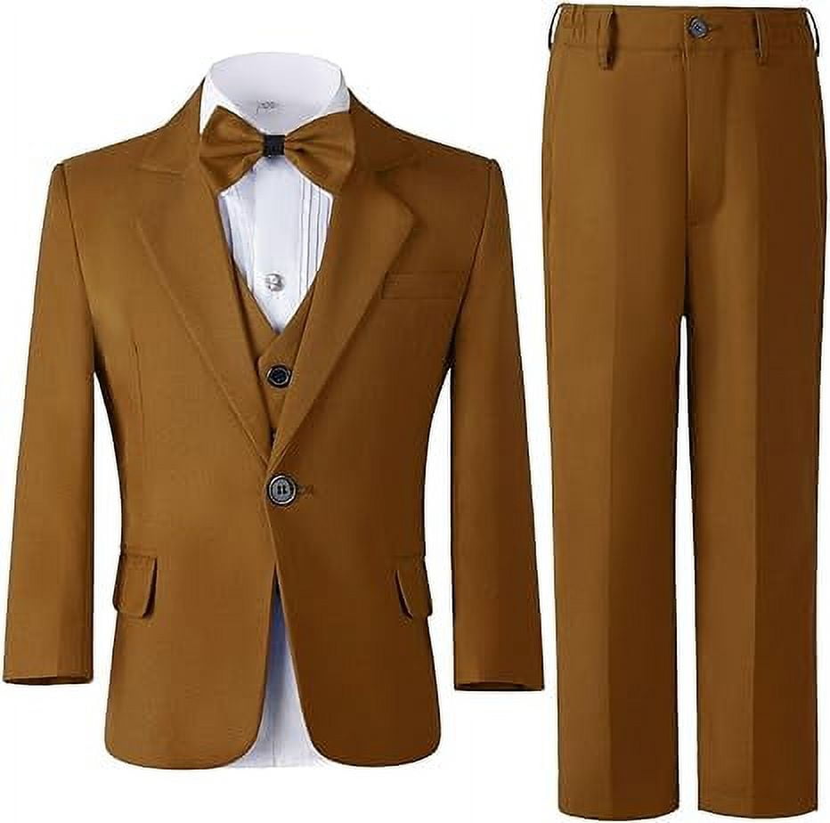 Wehilion Boys Tuxedo Suit Three Piece Kids Tuxedo Suit for Boys Formal ...
