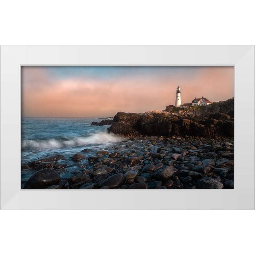 Wei, Rong 32x20 White Modern Wood Framed Museum Art Print Titled - A ...