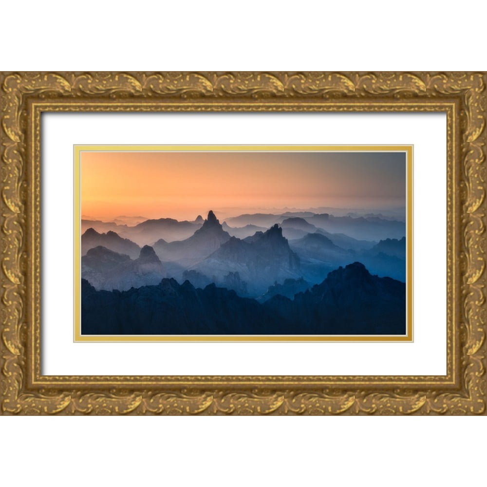 Wei, Willa 24x15 Gold Ornate Wood Framed with Double Matting Museum Art ...