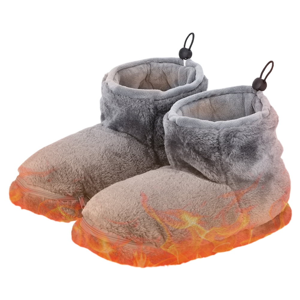 WeiDKF USB Heater Foot Shoes Winter Warm Snow Boots Electric Heated ...