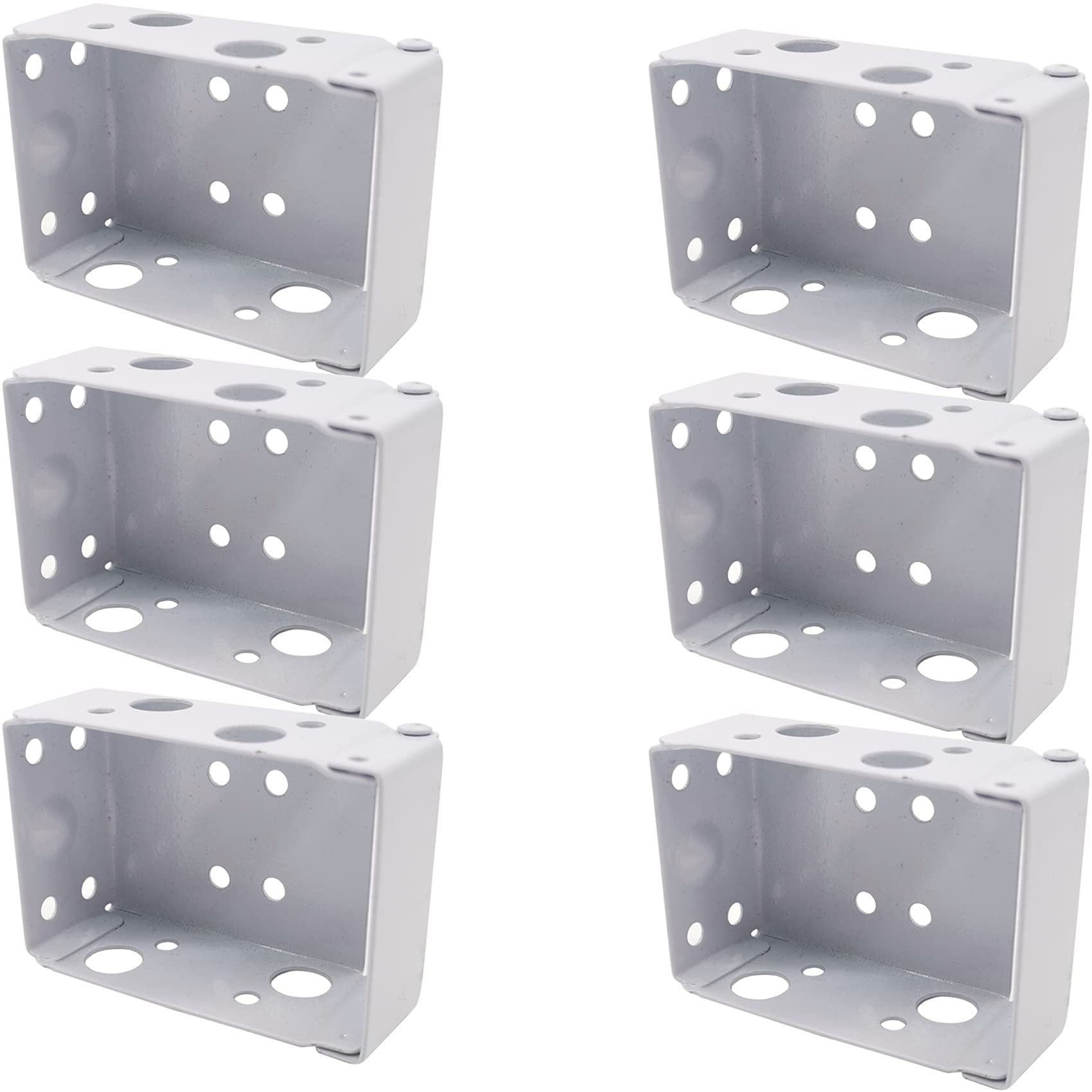 WeiDongzhuo 6pcs 2Inch Blind Brackets Low Profile Box Mounting Bracket ...