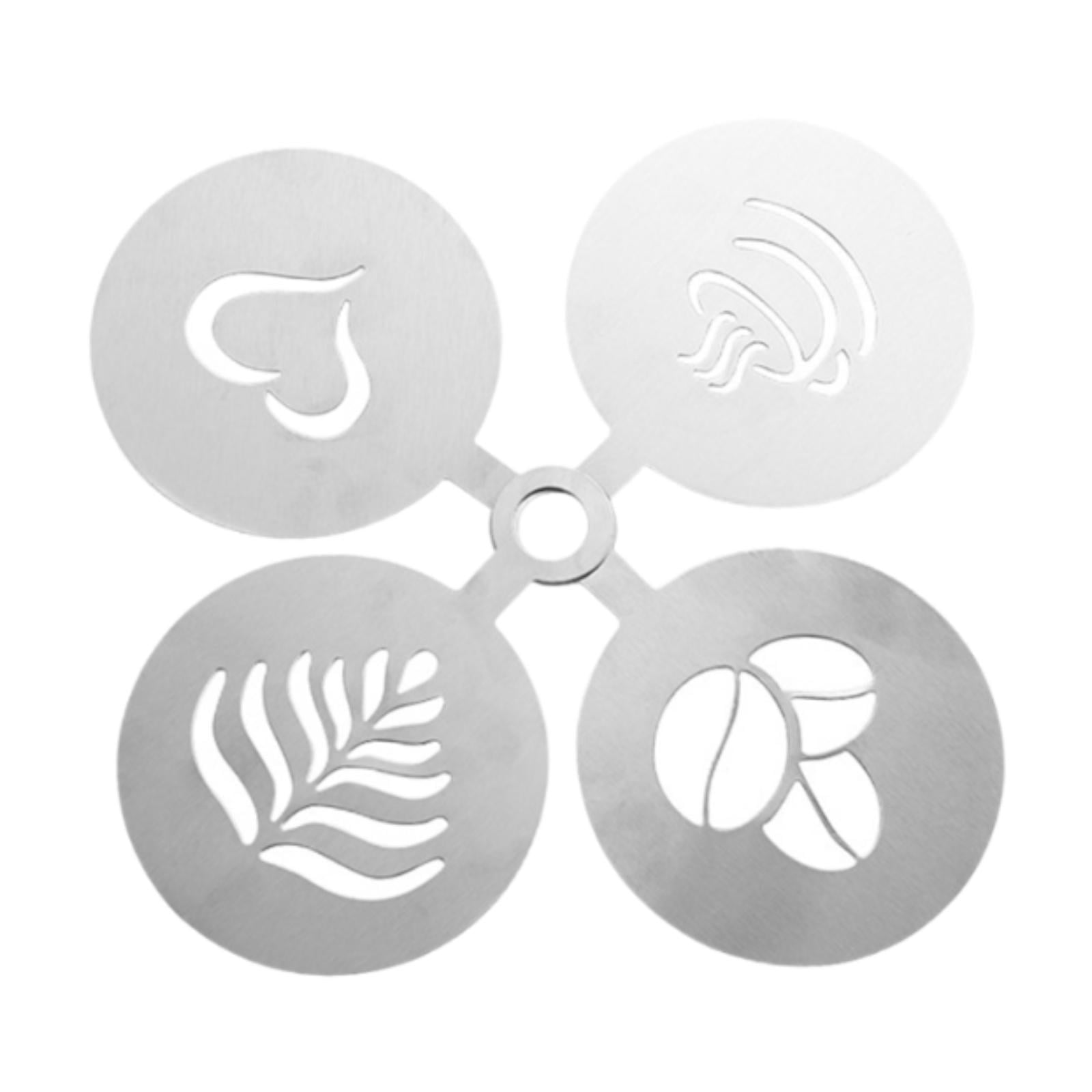 WeiLaiKeQi 4 Pieces Coffee Stencil Set ,Artistic Stencils Coffee ...