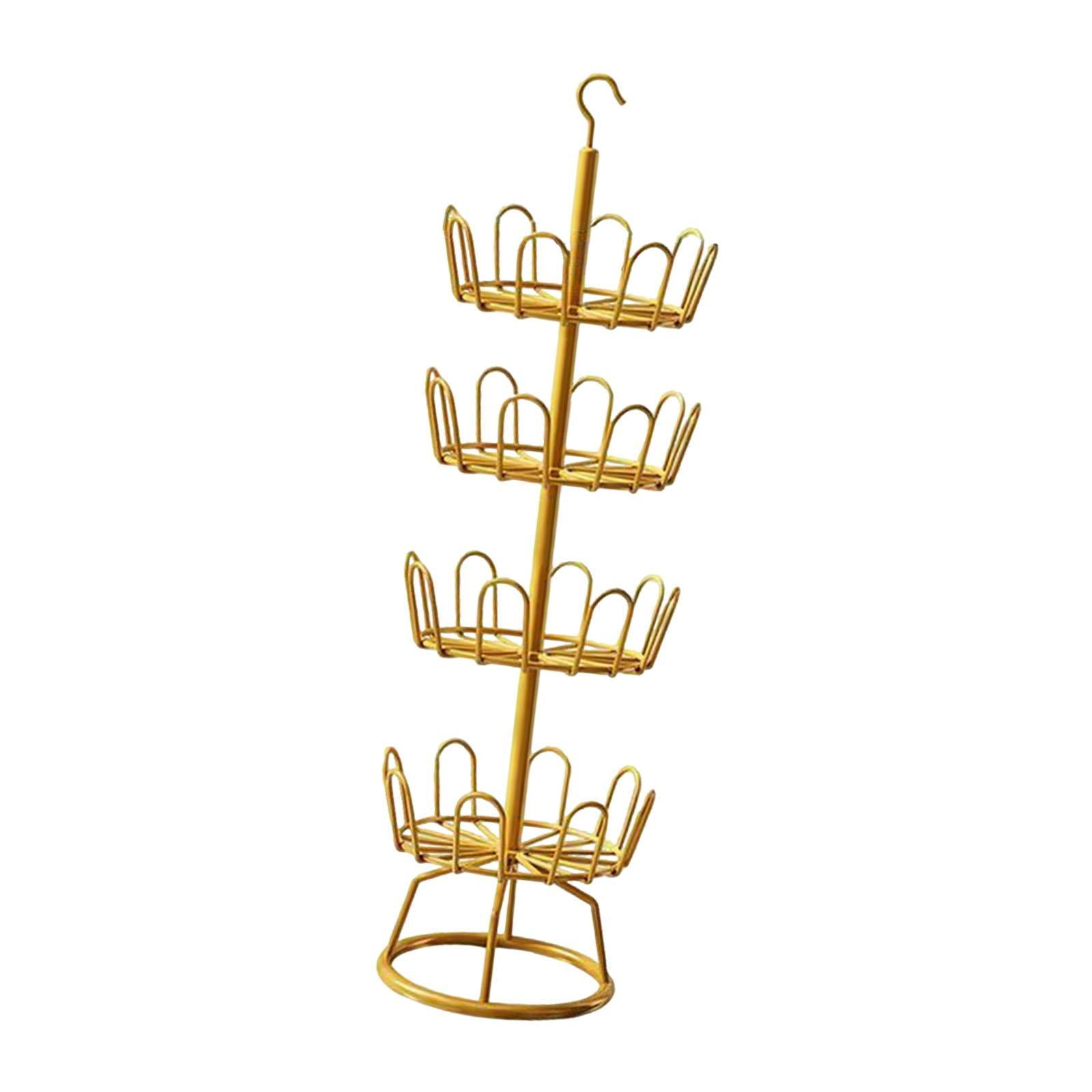 WeiLaiKeQi 4 Tier Revolving Shoe Tree Rotating Shoe Rack Heavy Duty ...
