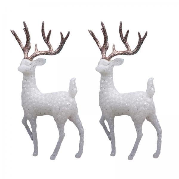 WeiLaiKeQi 5x2x Deer Cake Topper Miniature Reindeer Figure for ...