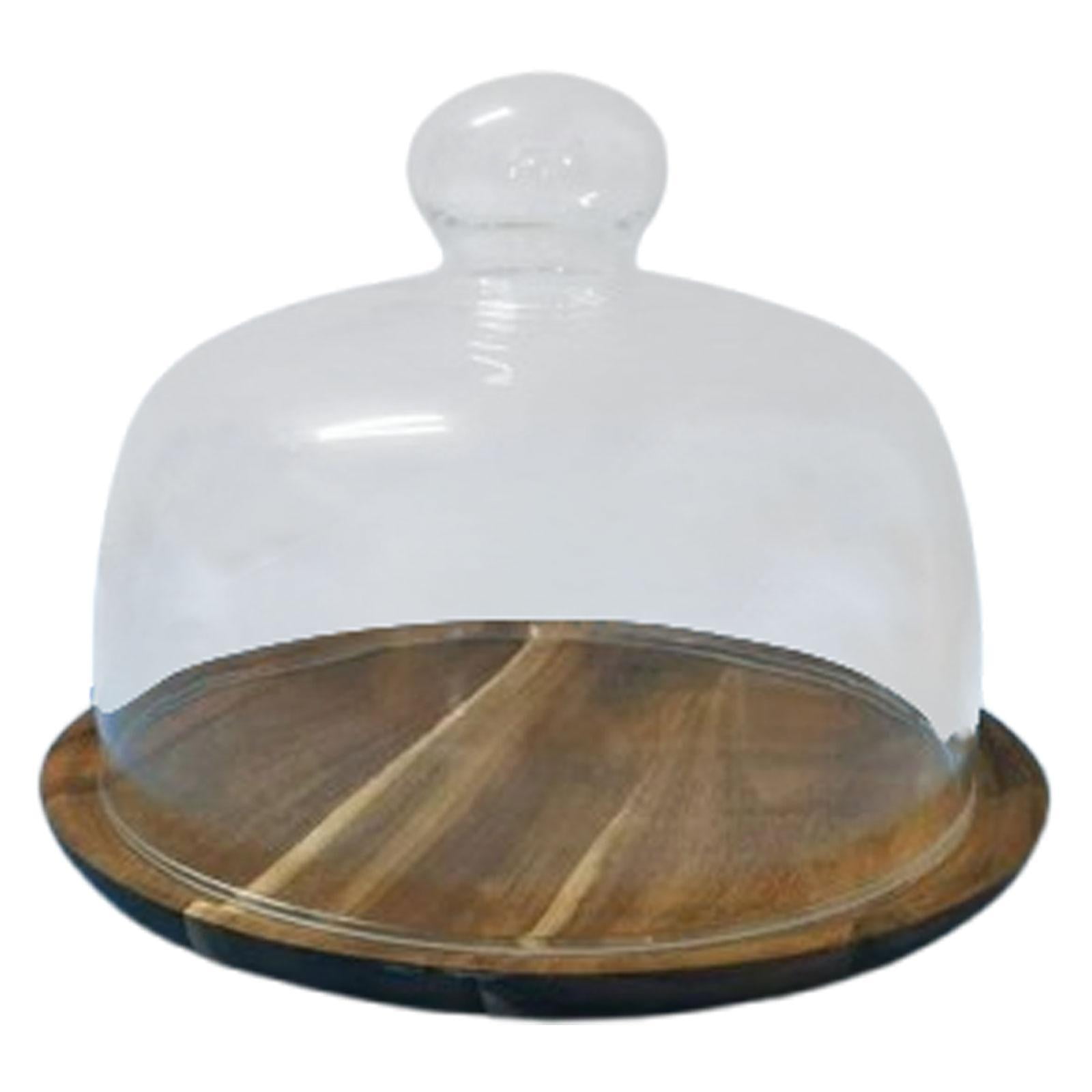 WeiLaiKeQi Cake Stand with Glass Dome Server Tray Appetizer Plate Cake ...