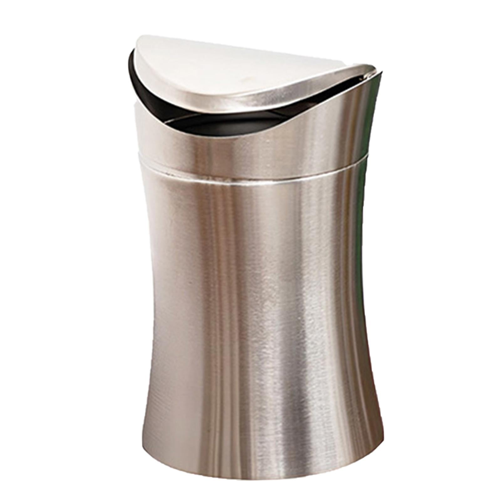 WeiLaiKeQi Countertop Trash Can Brushed Stainless Steel for Makeup ...