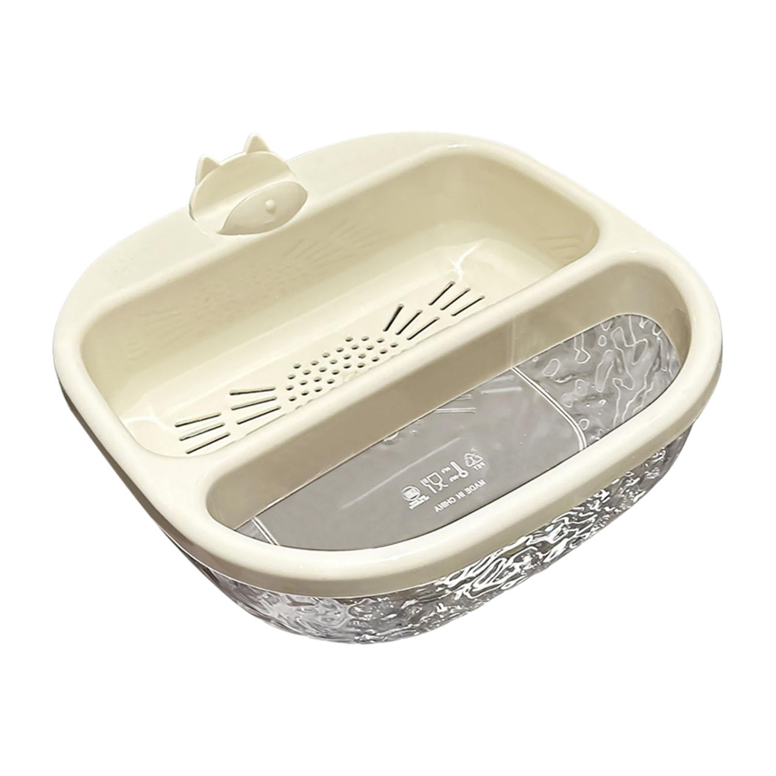 WeiLaiKeQi Drain Fruit Plate Double Tier Multiuse Fruit Holder Lazy ...