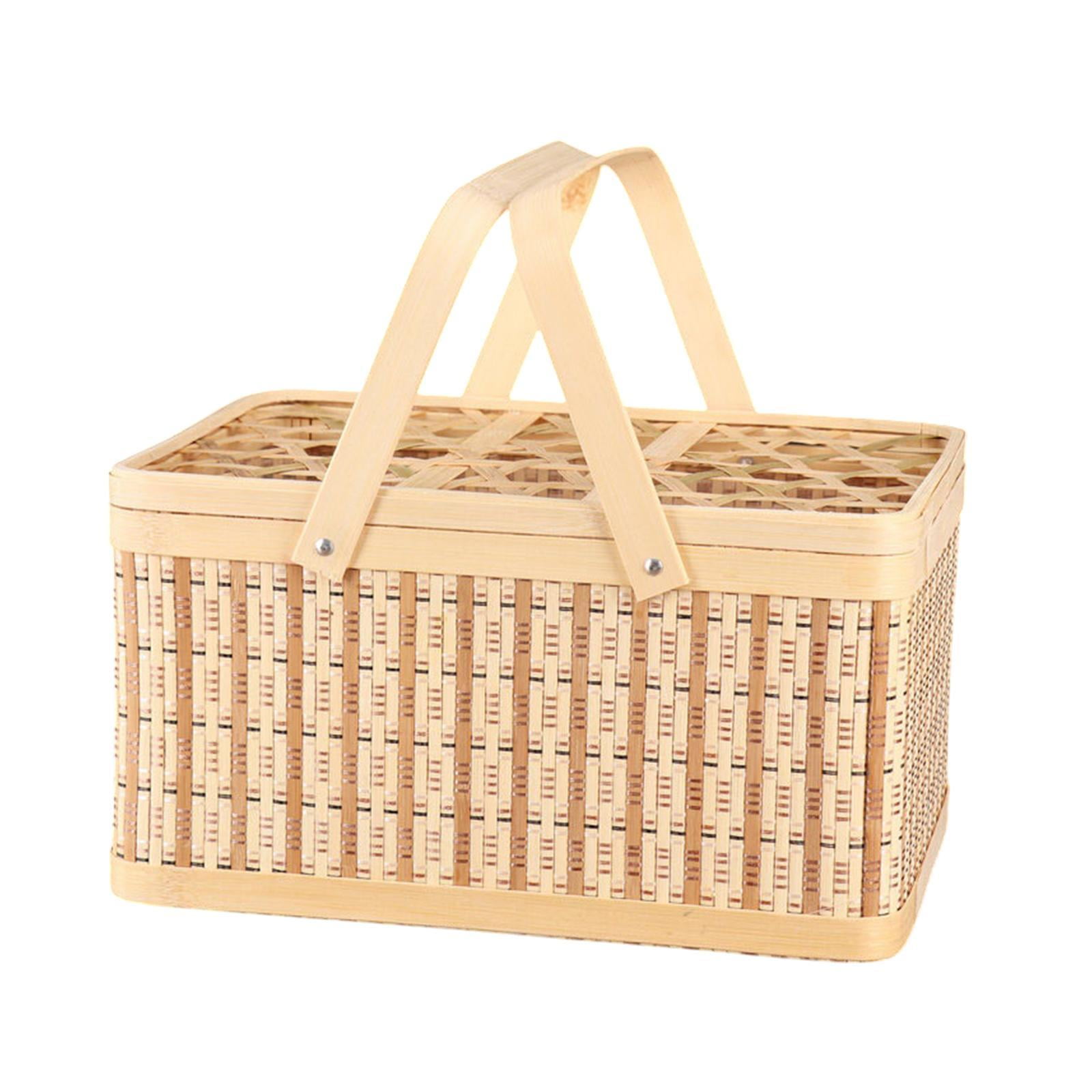 WeiLaiKeQi Food Storage Basket with Lid Versatile Flower Basket for ...