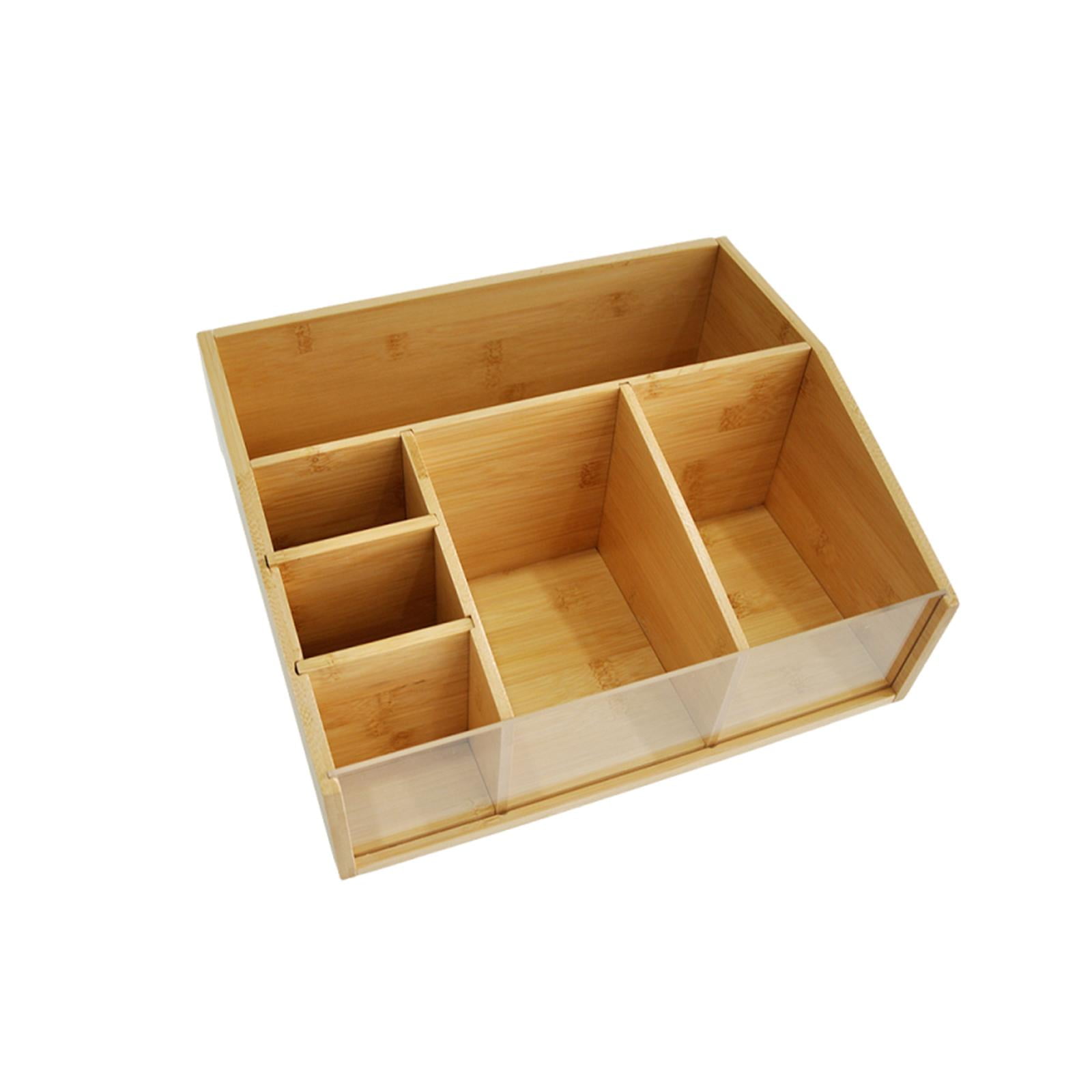 WeiLaiKeQi Remote Control Storage Box Bamboo Portable for Counter ...