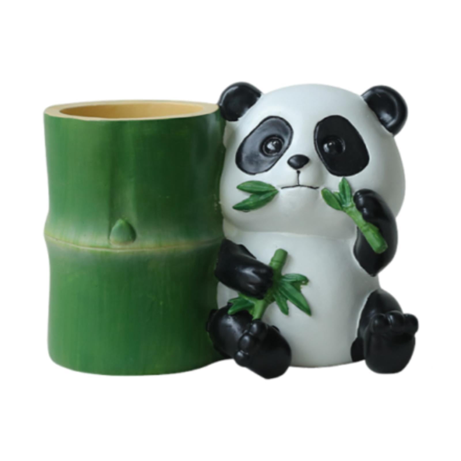 WeiLaiKeQi Resin Pen Holder Cartoon Panda Multifunctional Pencil Holder ...