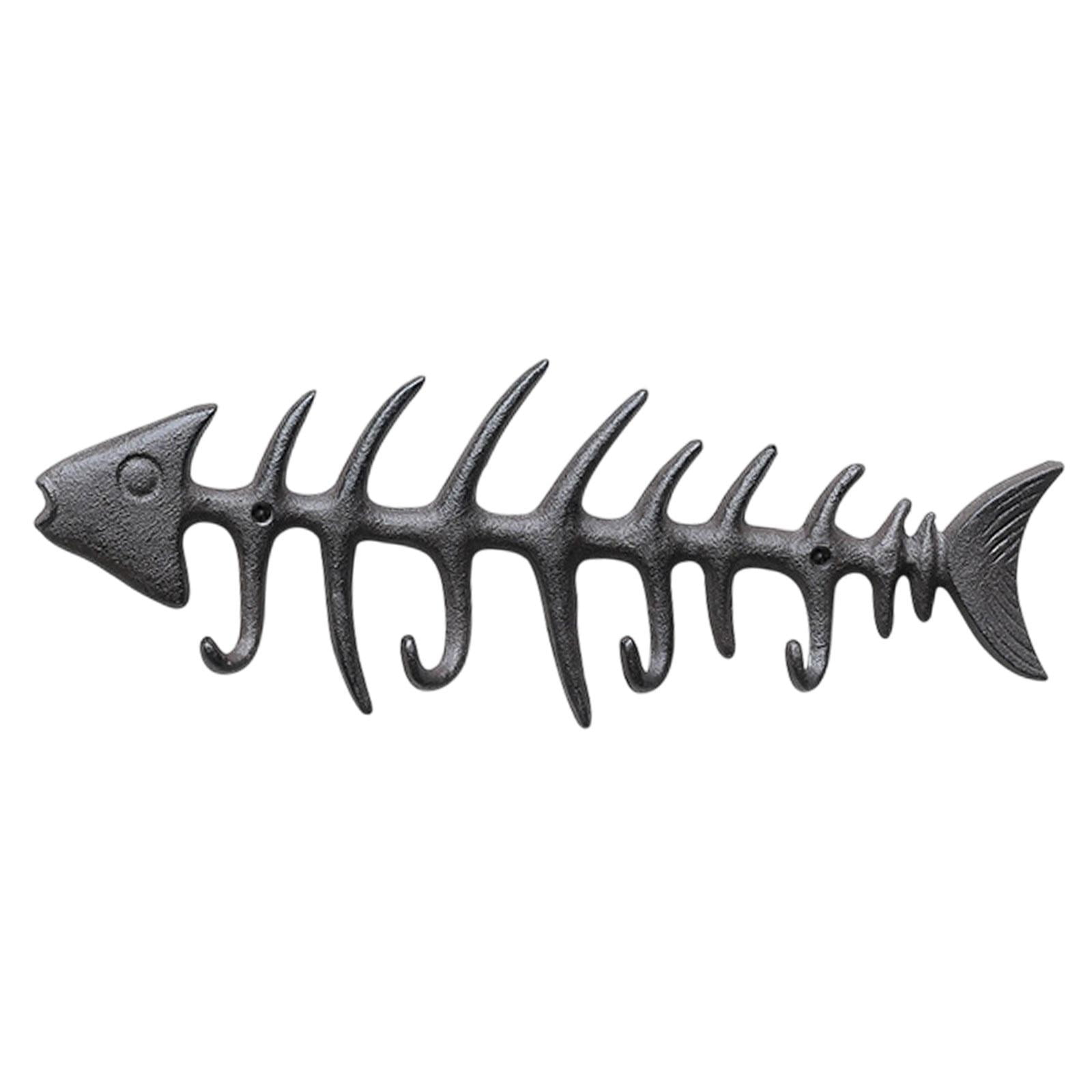 WeiLaiKeQi Towel Rack Fish Bones Shaped Stylish Key Holder for Garden ...