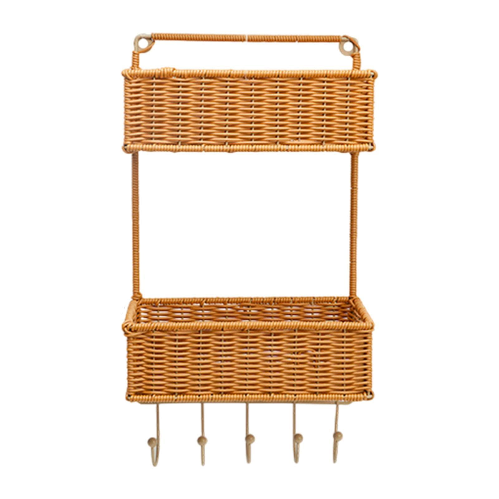 WeiLaiKeQi Wall 2 Tier Storage Basket Bathroom Organizer for Kitchen ...
