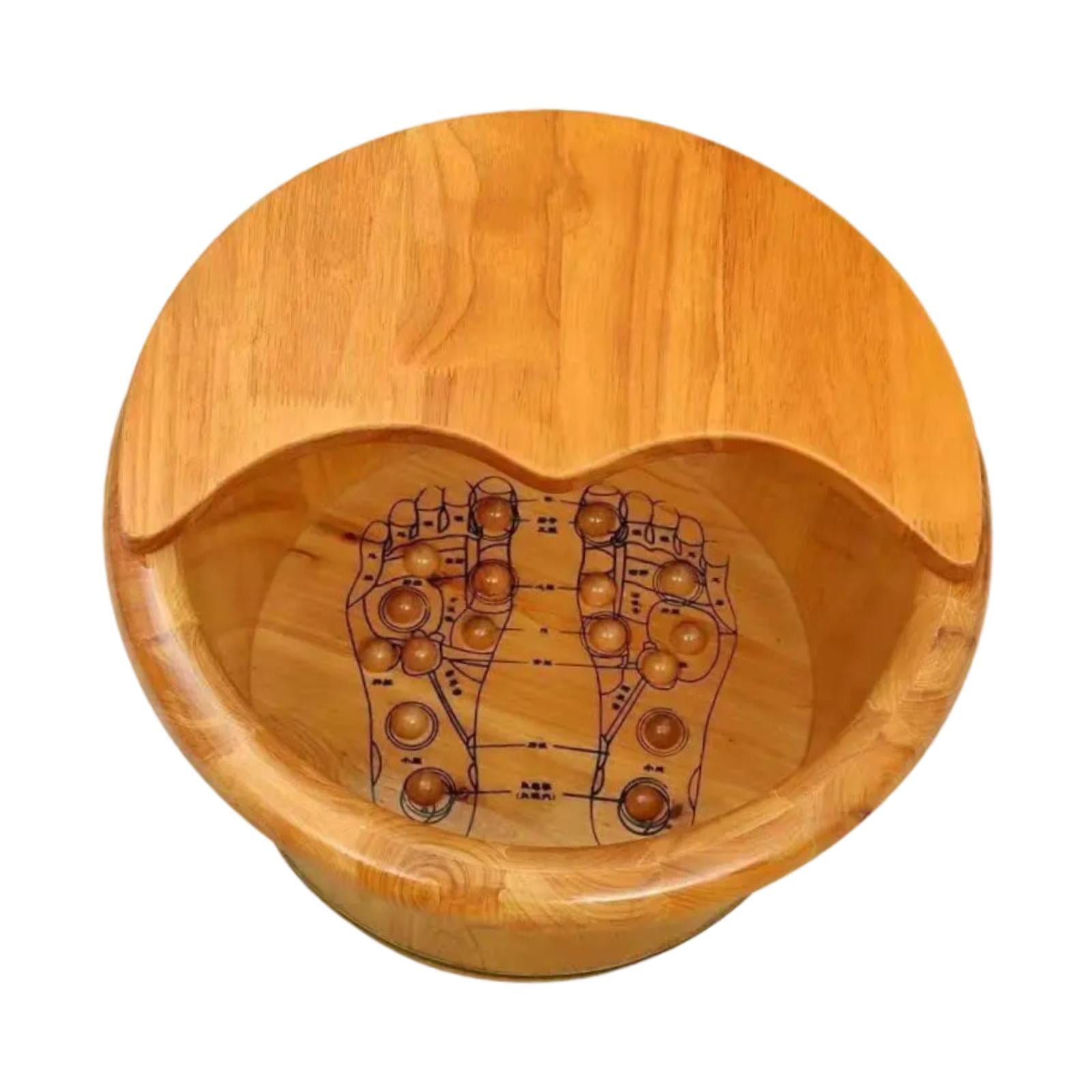 WeiLaiKeQi Wood Foot Bath Tub Foot Soak Bucket Household with Lid Deep ...