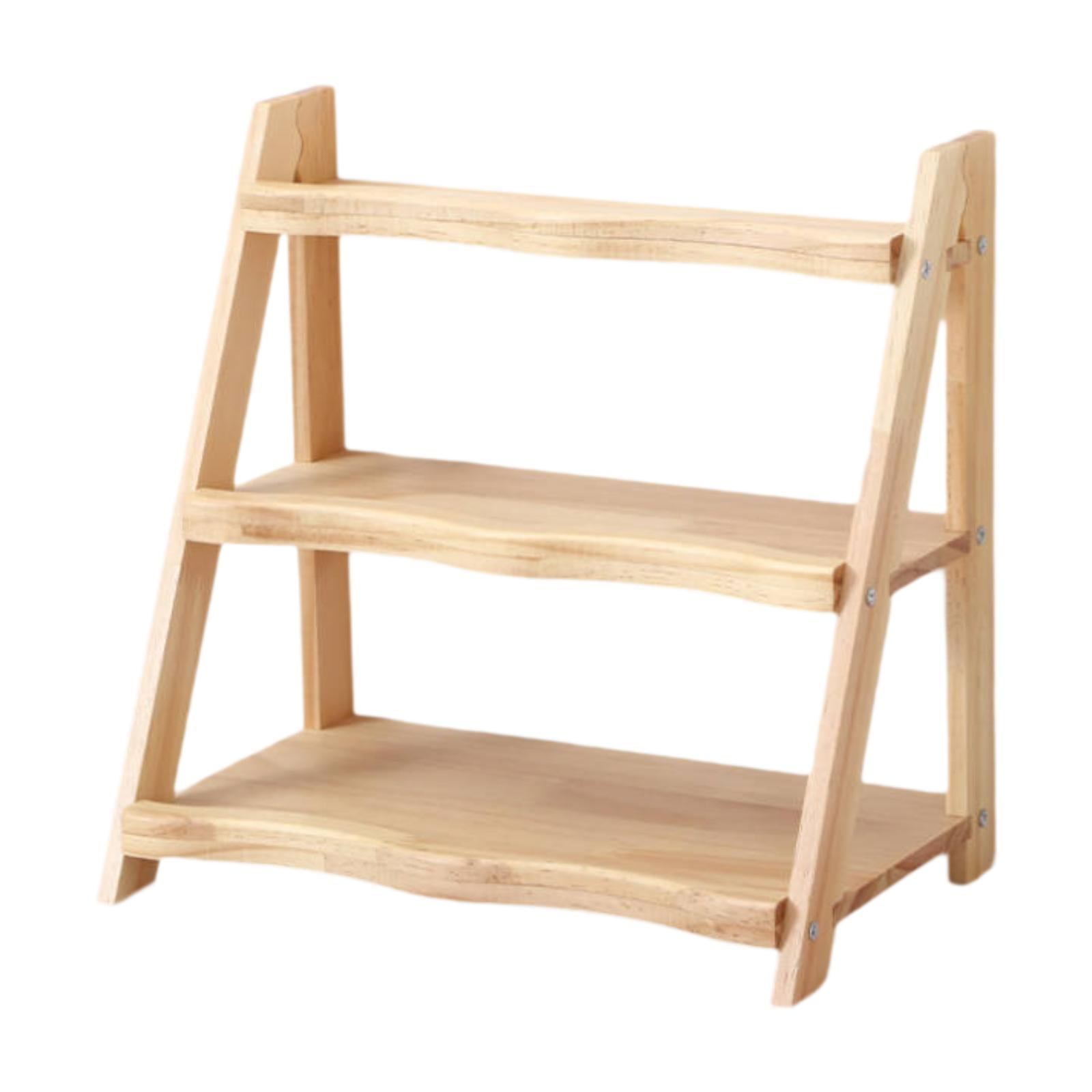 WeiLaiKeQi Wooden Display Riser Stand Multipurpose 3 Tier for Cabinet ...