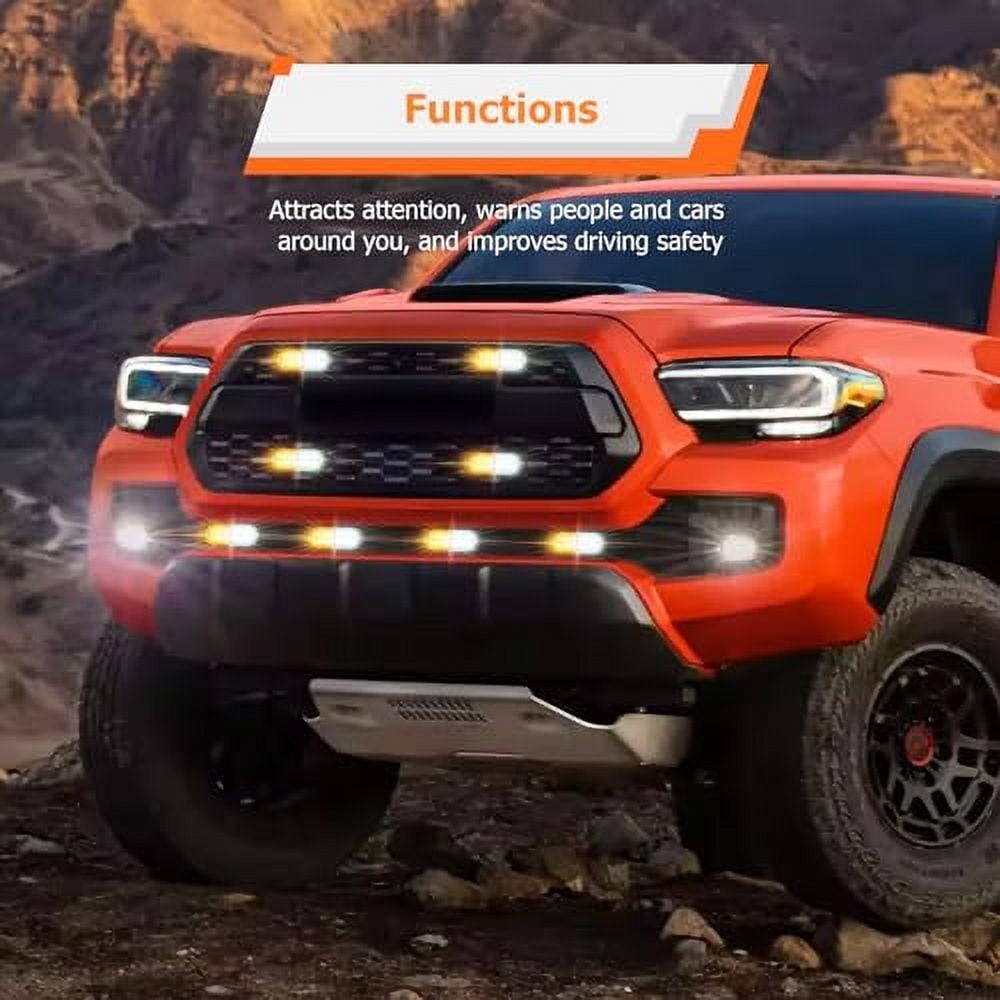 WeiSen 8 Pack 24 LED Strobe Light Surface Mount with Controller ...