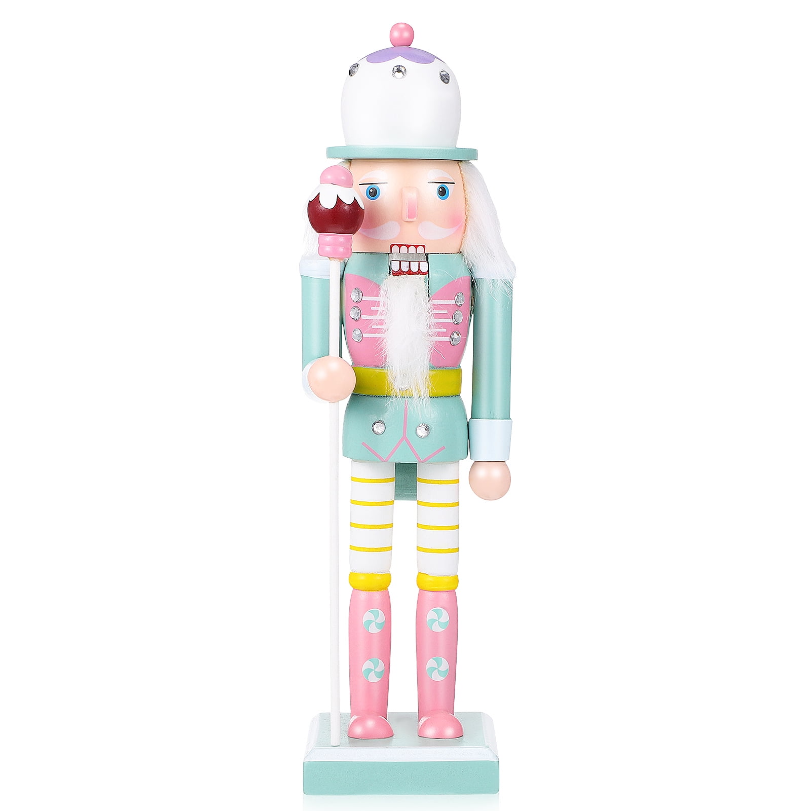 WeiWei 10" Wooden Christmas Nutcracker Figure Soldier Puppet Winter ...