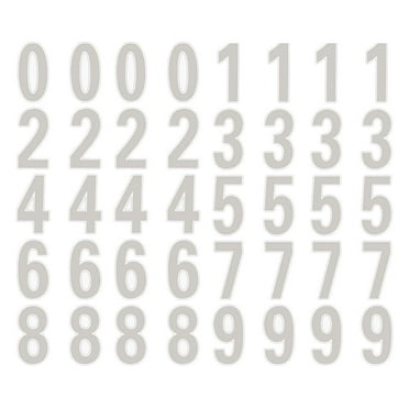 Chartpak Self-Adhesive Vinyl Numbers, 1/2 Inch High, White, 210 per ...