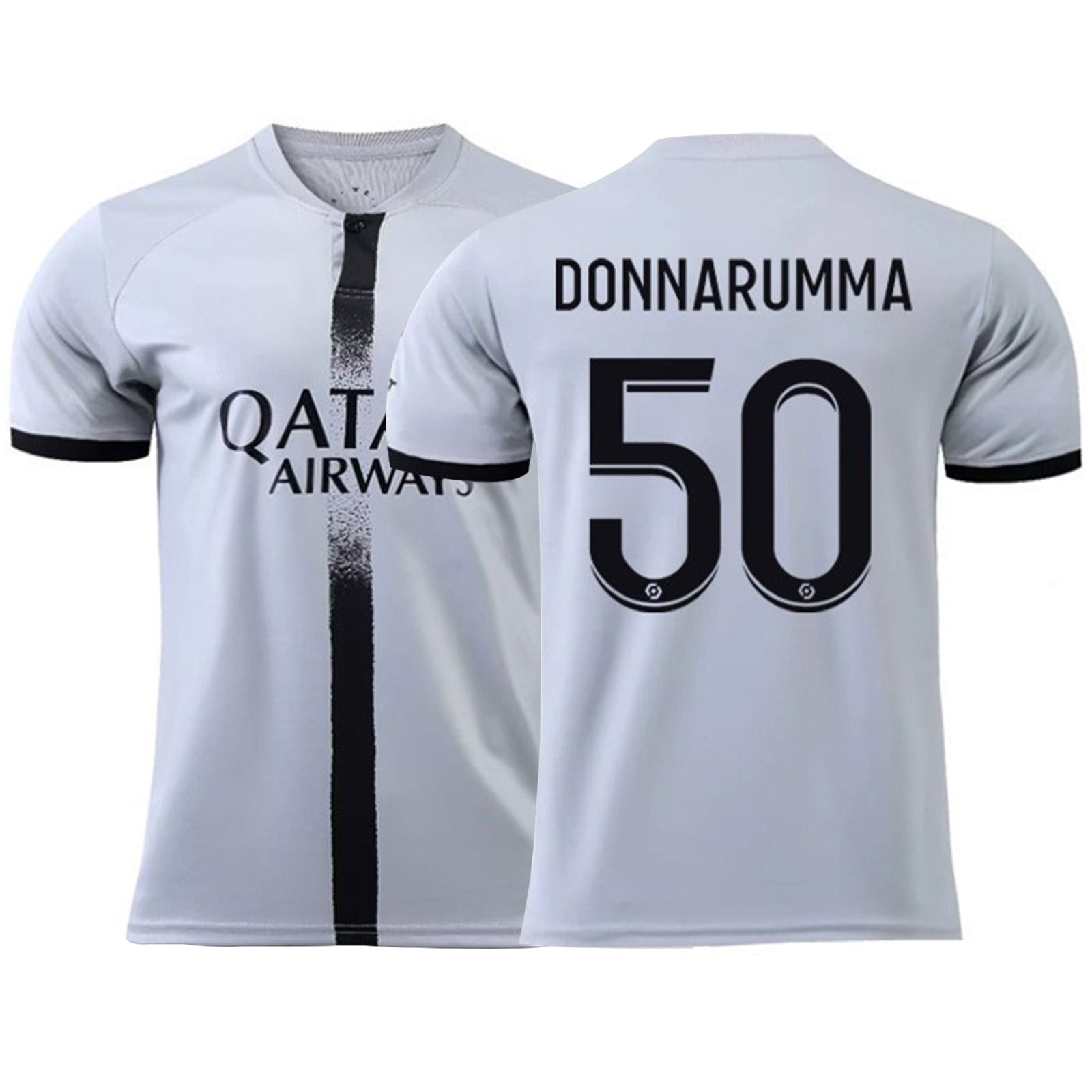 WeiXinGG 2223 Away Game Soccer Jersey, #50 DONNARUMMA Soccer Jersey, Adult Training Tops Short ...