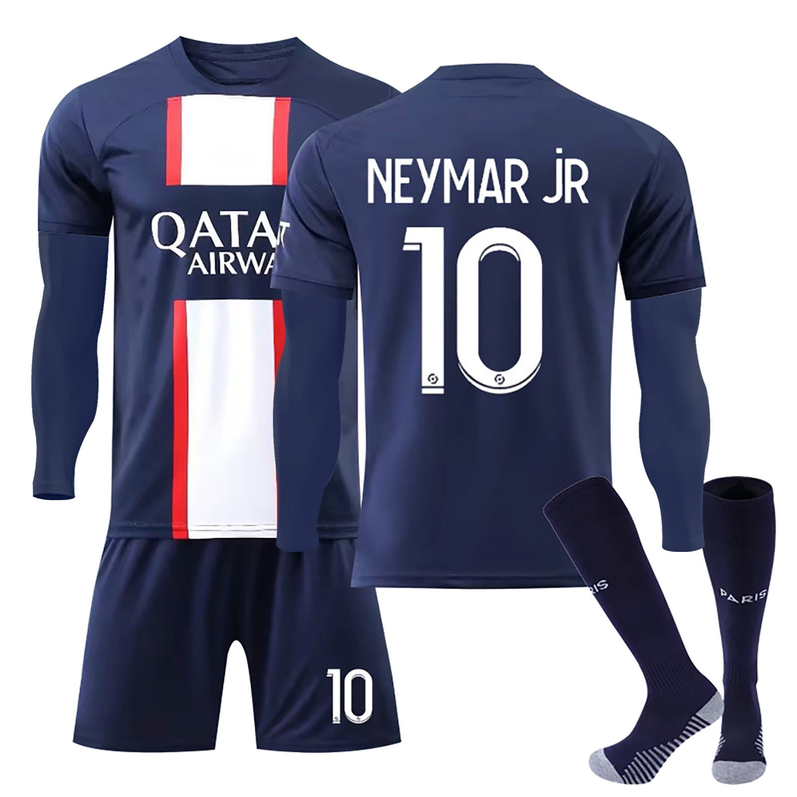 WeiXinGG 2223 Home Game Soccer Jersey, #10 NEYMAR Soccer Jersey, Adult Long Sleeve Soccer Jersey ...