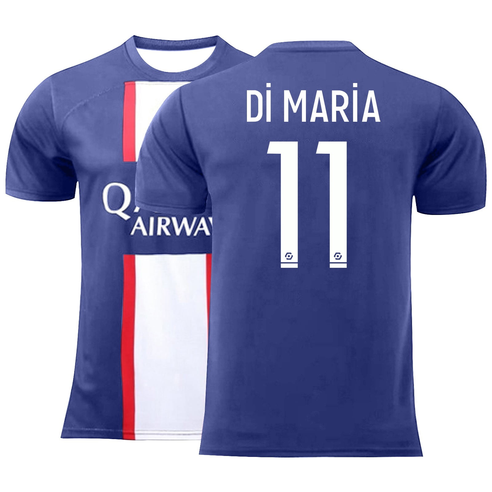 WeiXinGG 2223 Home Game Soccer Jersey, #11 DI MARIA Soccer Jersey Top, Adult Short Sleeve Soccer ...